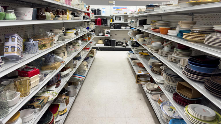 Turn a common thrift store find into a storage organizer