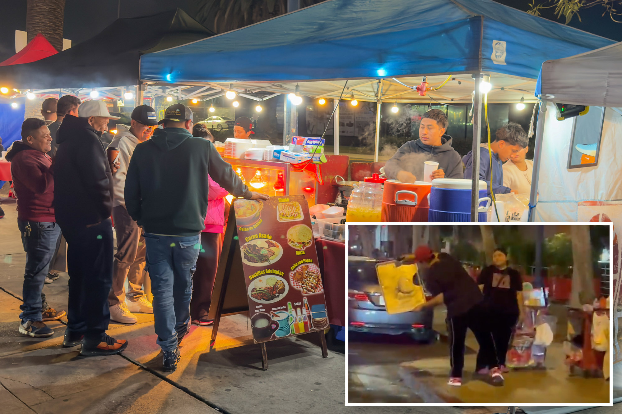 Viral video shows packed illegal food vendors as legal businesses fume ...