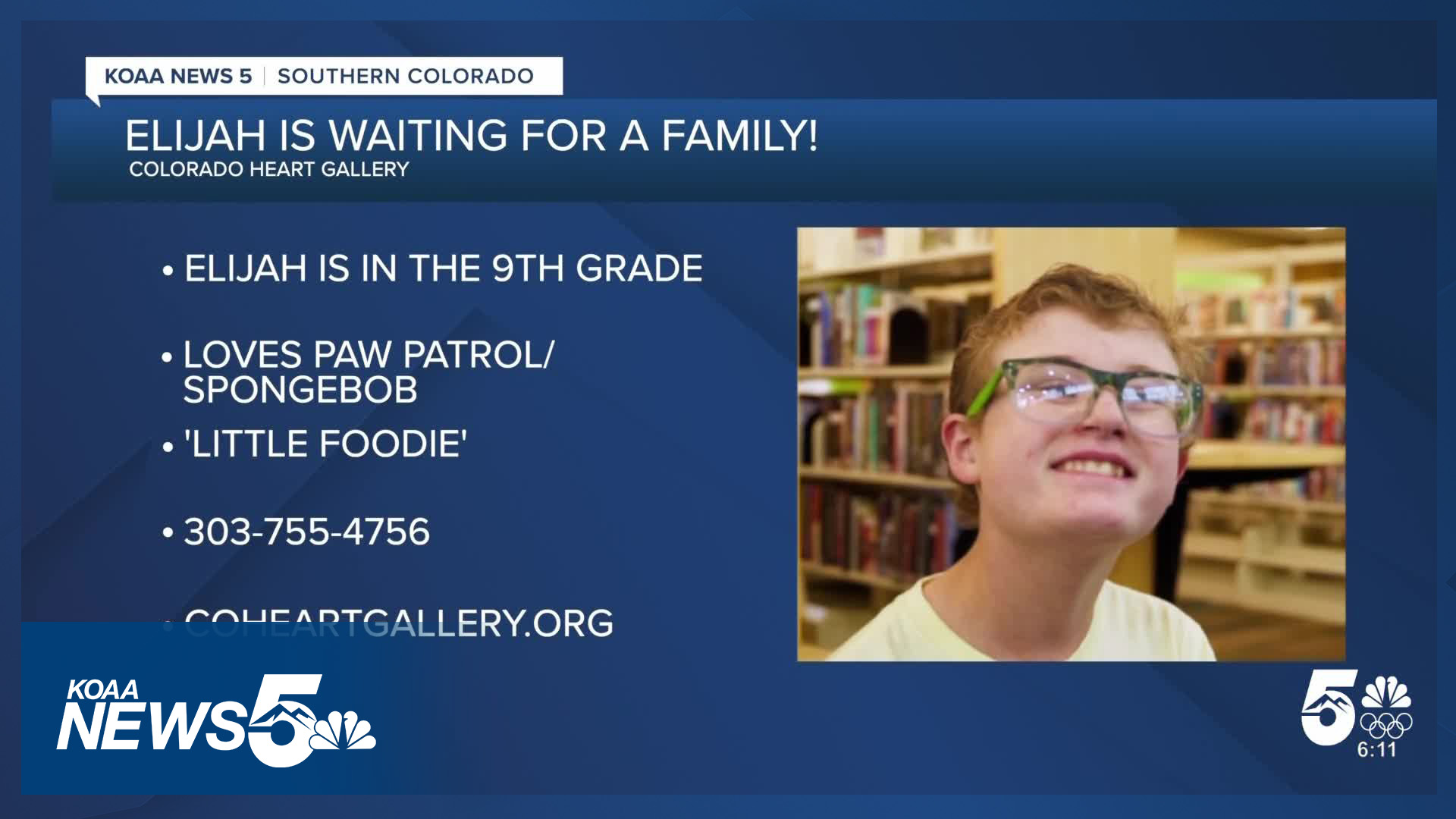 Elijah seeks forever family through Colorado Heart Gallery adoption program