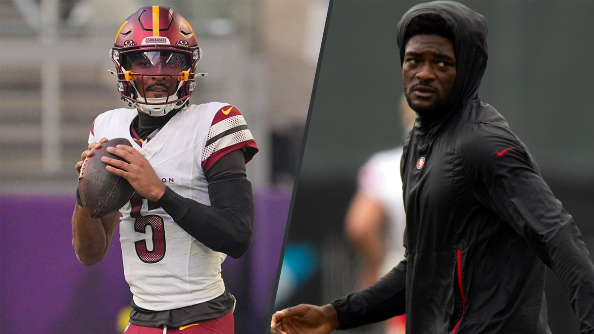 Commanders QB Jayden Daniels hints at possible reunion with Brandon Aiyuk