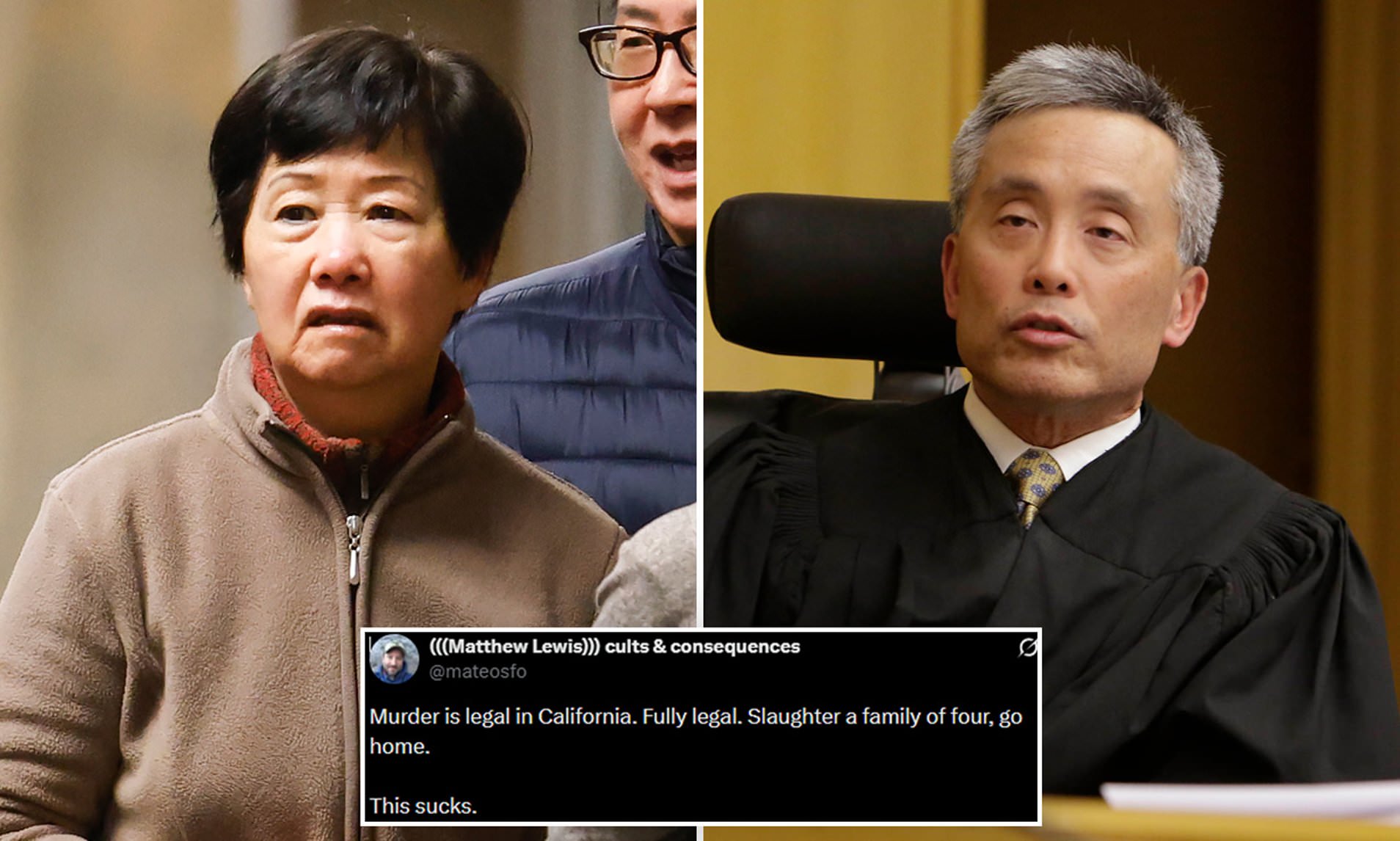 California accused of legalizing murder as fury grows over 'no jail ...