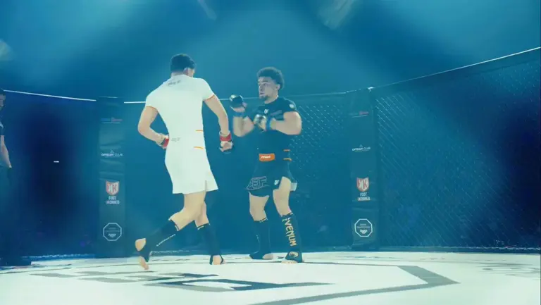 Moroccan MMA fighter Bilal Lamkhanat scores viral knockout at PEF event
