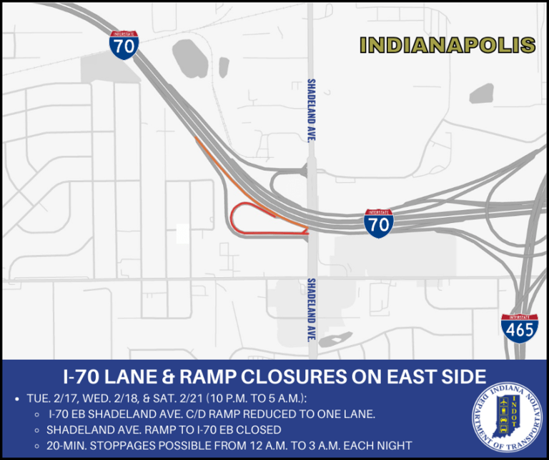 I-70 restrictions, ramp closures for signage work on east side