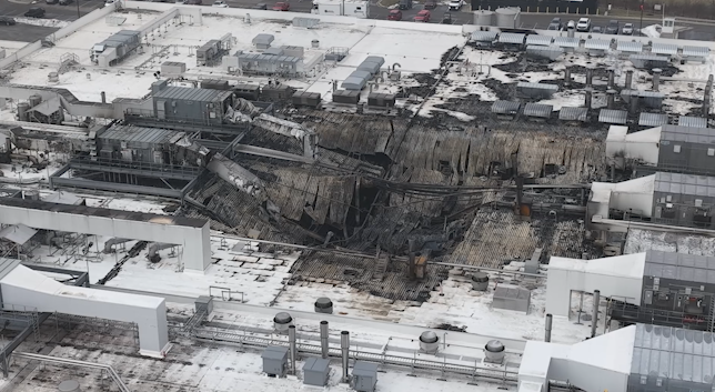 Aerial video | Aftermath of deadly fire, explosion at Koch Foods plant