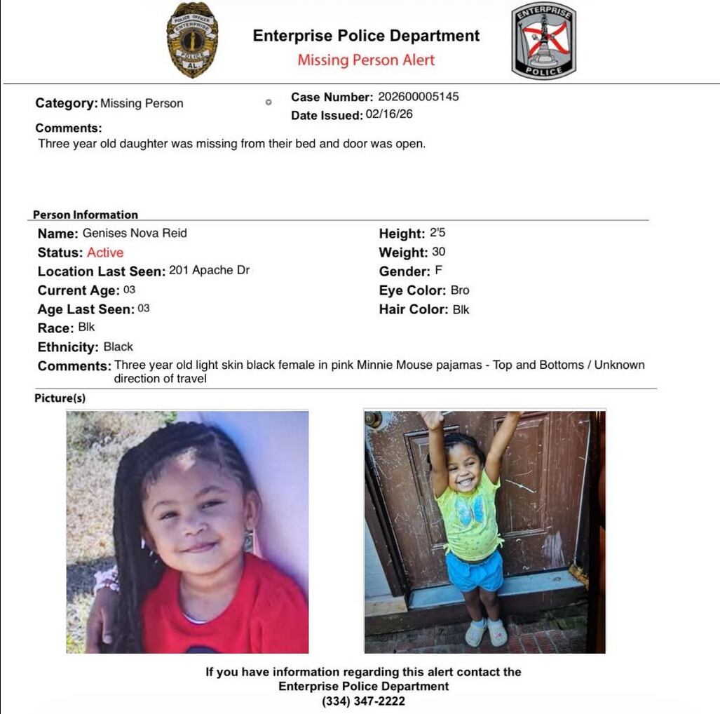 Police to make announcement about missing Enterprise girl about 3:30 ...