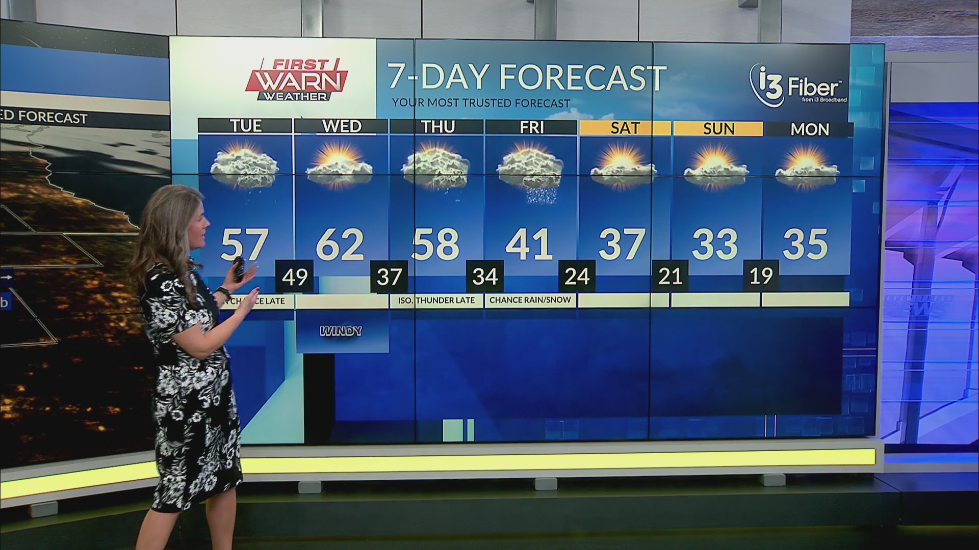 Monday evening first warn forecast 2/16/26