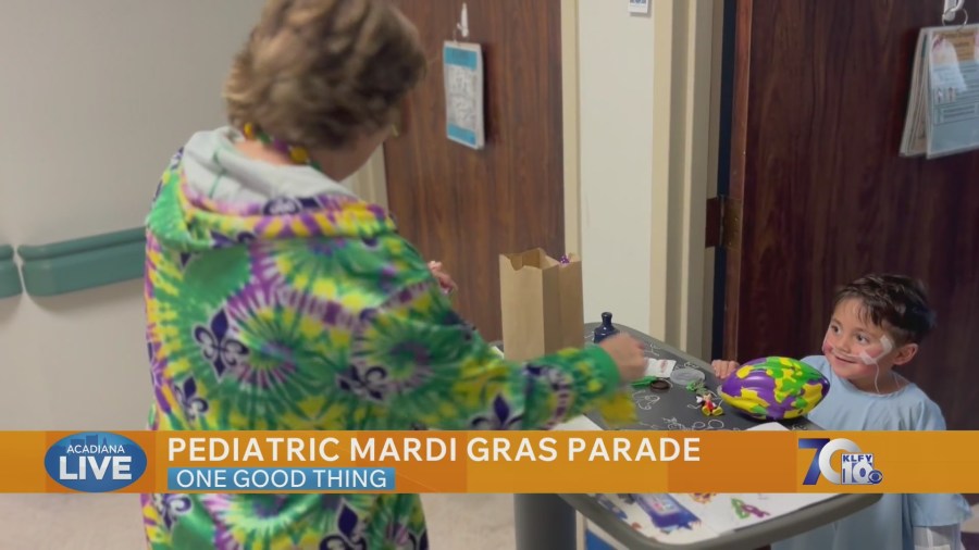 Mardi Gras parade at Lourdes Women’s & Children’s Hospital