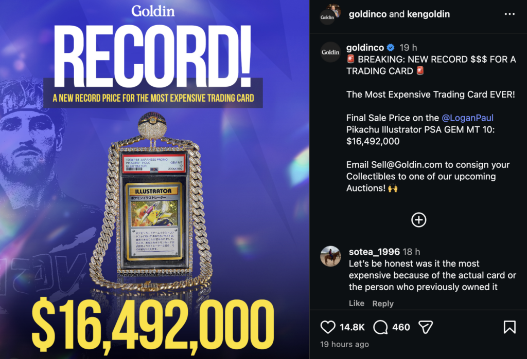 Logan Paul's rare Pikachu illustrator sells for $16.5M, GameStop won't ...