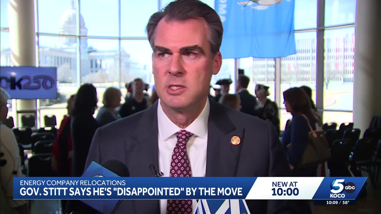 Gov. Stitt says it's 'disappointing' Oklahoma energy companies are ...