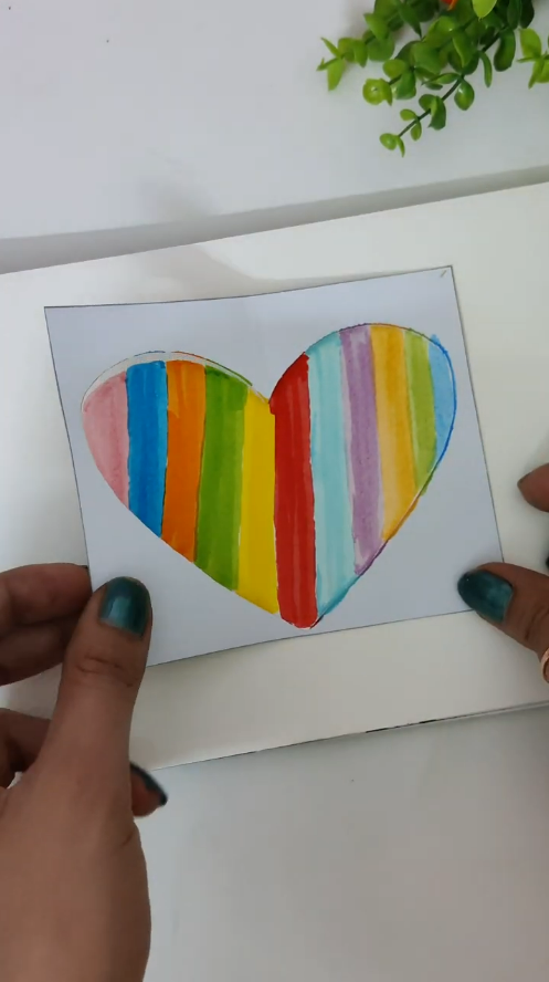 DIY rainbow with brush pen satisfying and easy art tutorial