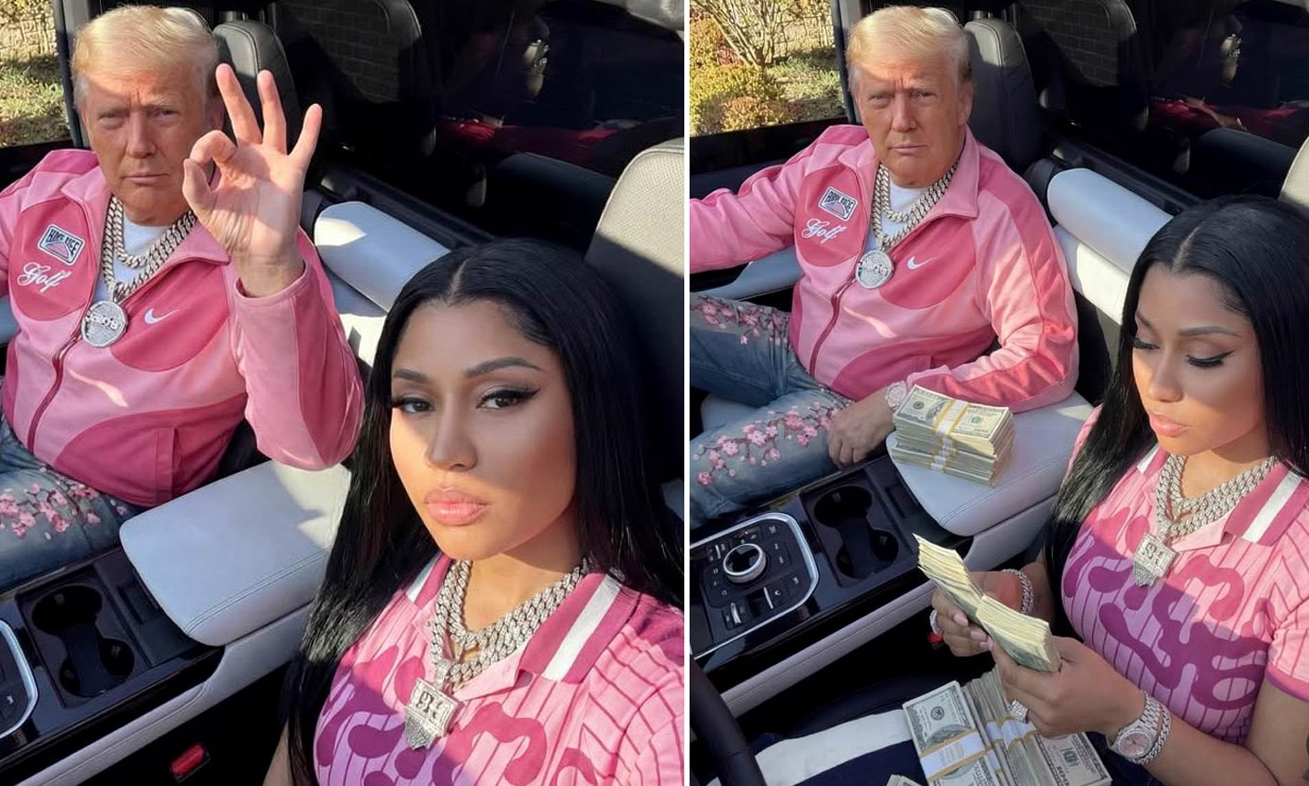 Nicki Minaj ridiculed for 'cringe' fantasy photos of her and Donald ...