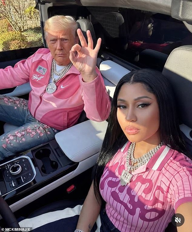 Nicki Minaj ridiculed for 'cringe' fantasy photos of her and Donald ...