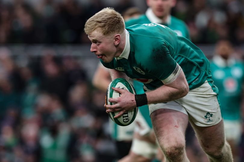 Jamie Osborne, looking manor-born, comfortable in an Ireland shirt ...