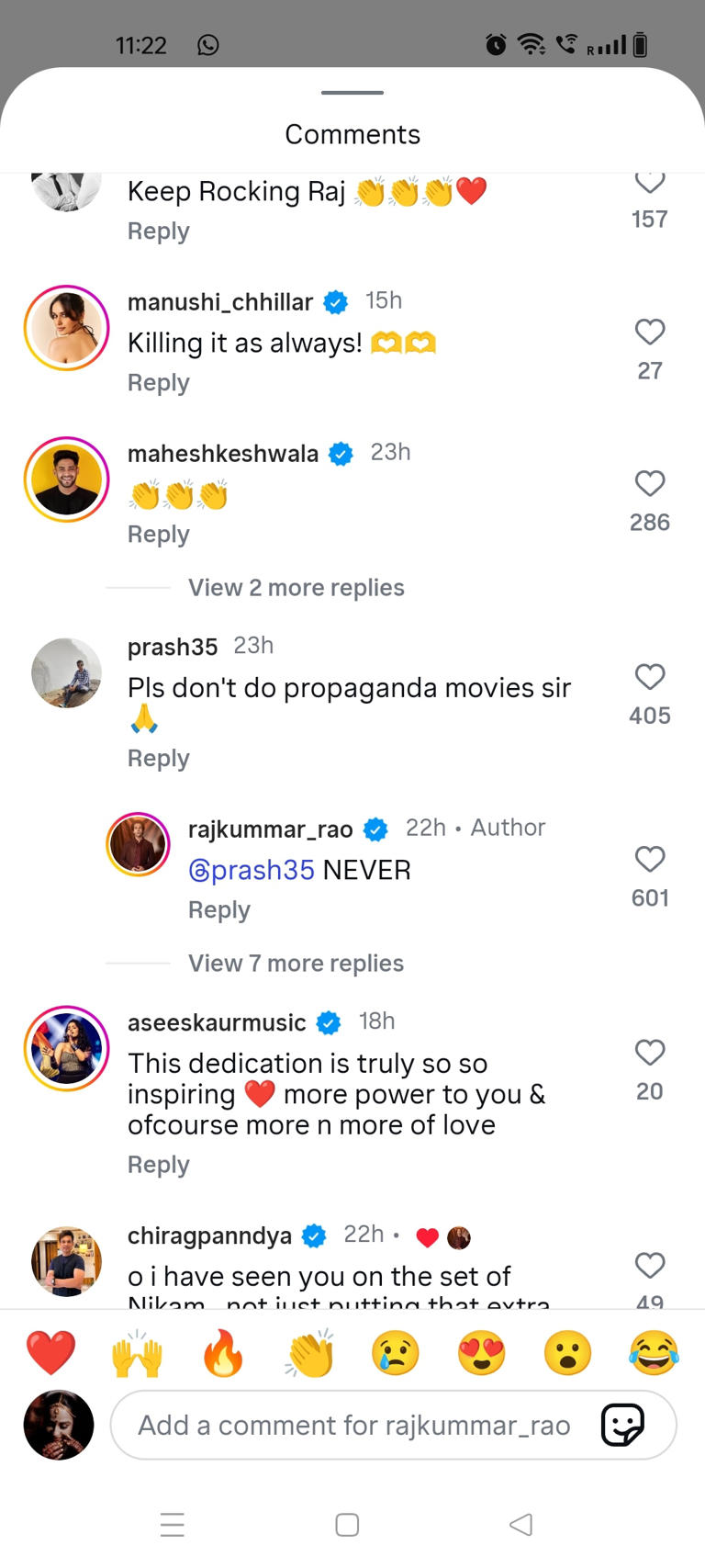 Fan requests Rajkummar Rao to avoid propaganda films. His one-word reply