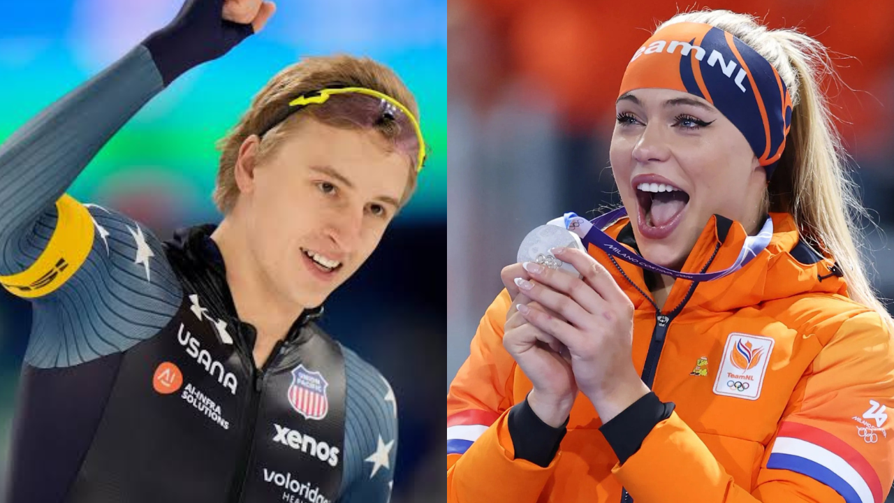 Jake Paul’s fiance Jutta Leerdam trains with American star Jordan Stolz ...