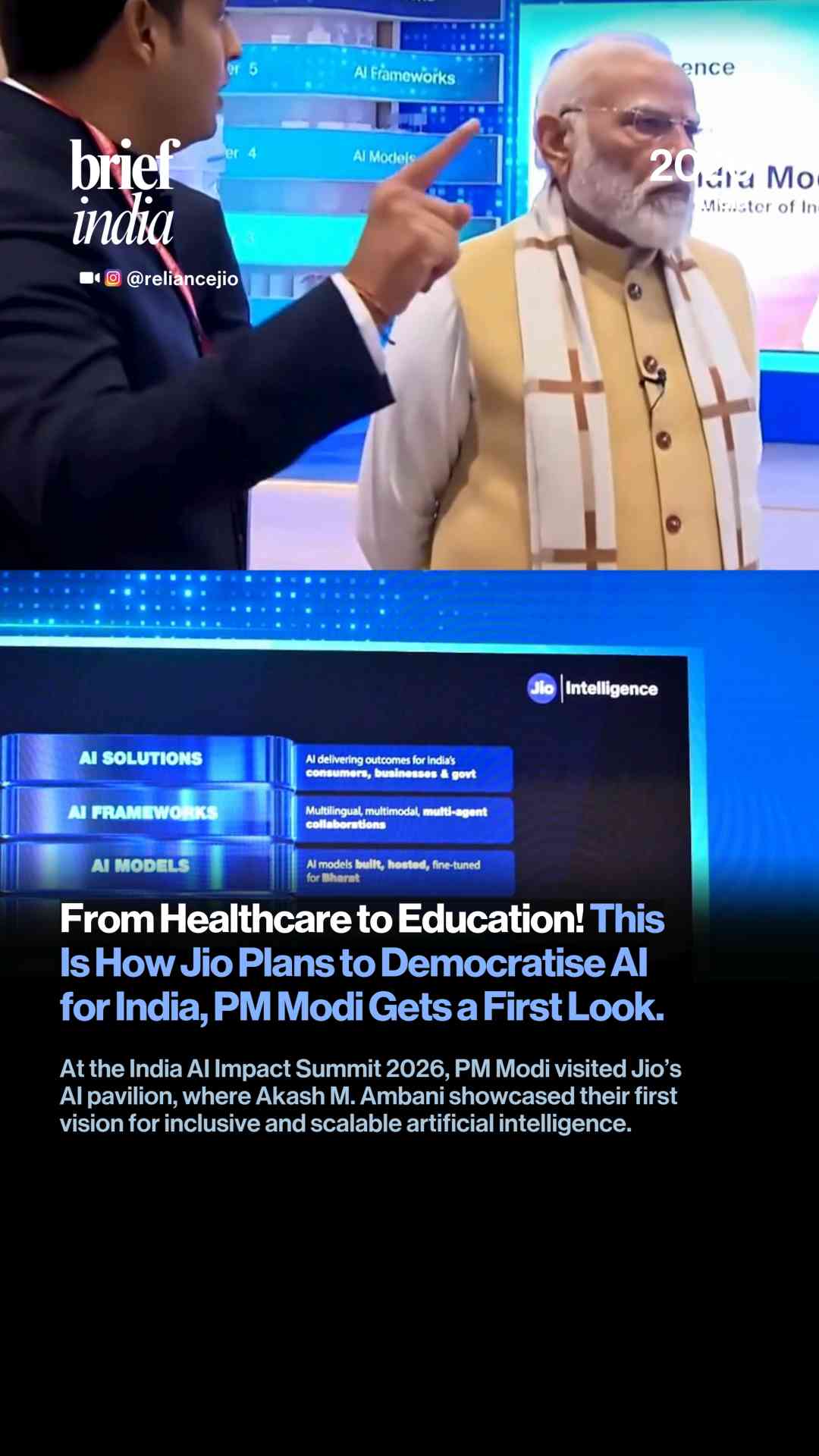 PM Modi explores Jio’s AI vision at India AI Impact Expo!