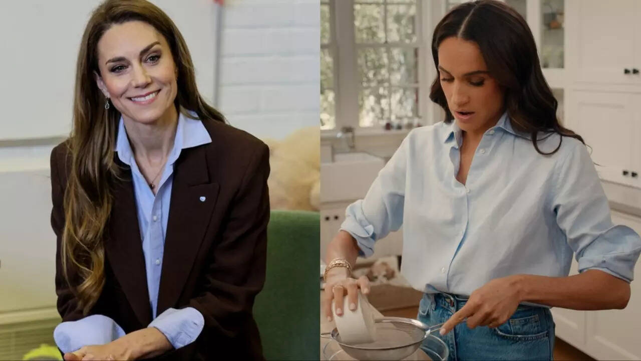 Blue shirt trend from Kate Middleton to Meghan Markle: Why the simple ...