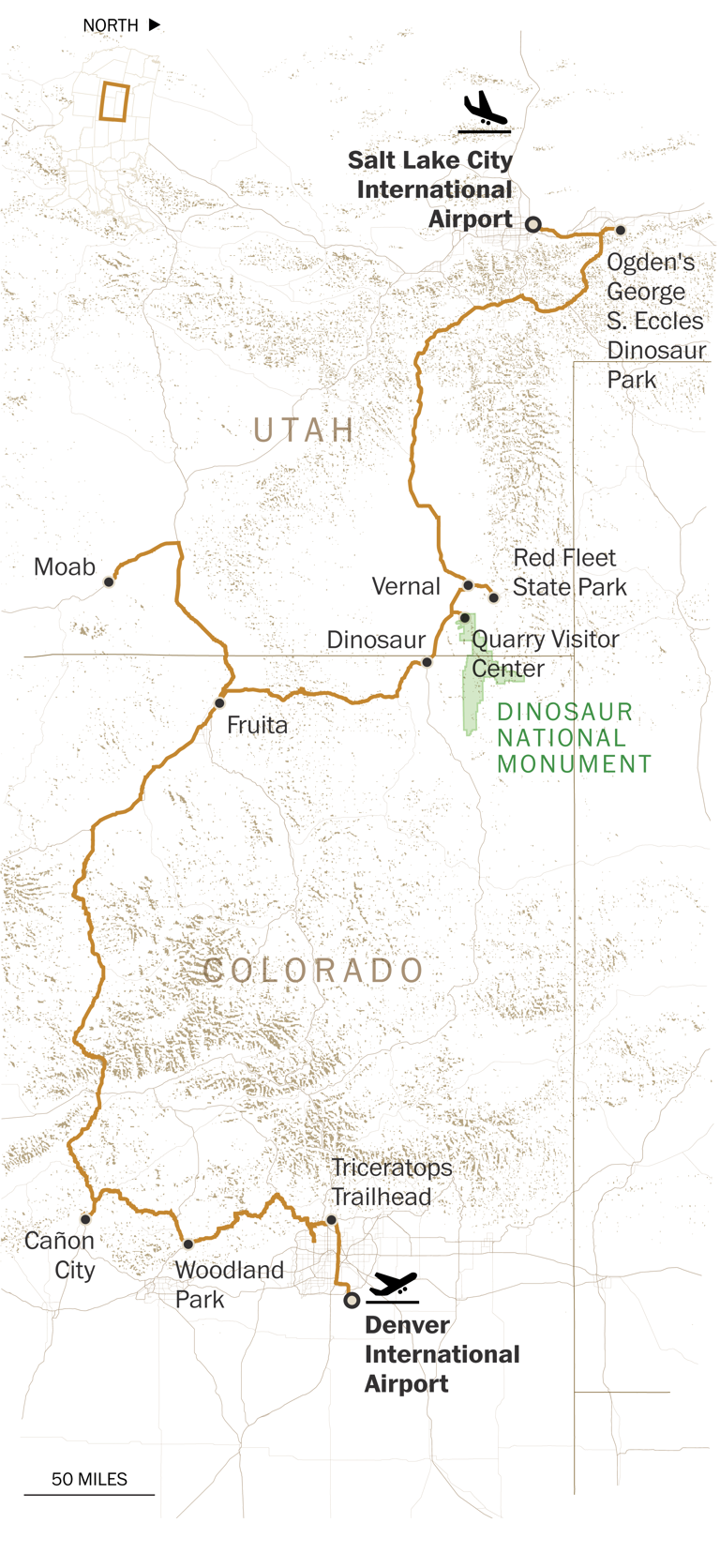 A dinosaur road trip through the American West