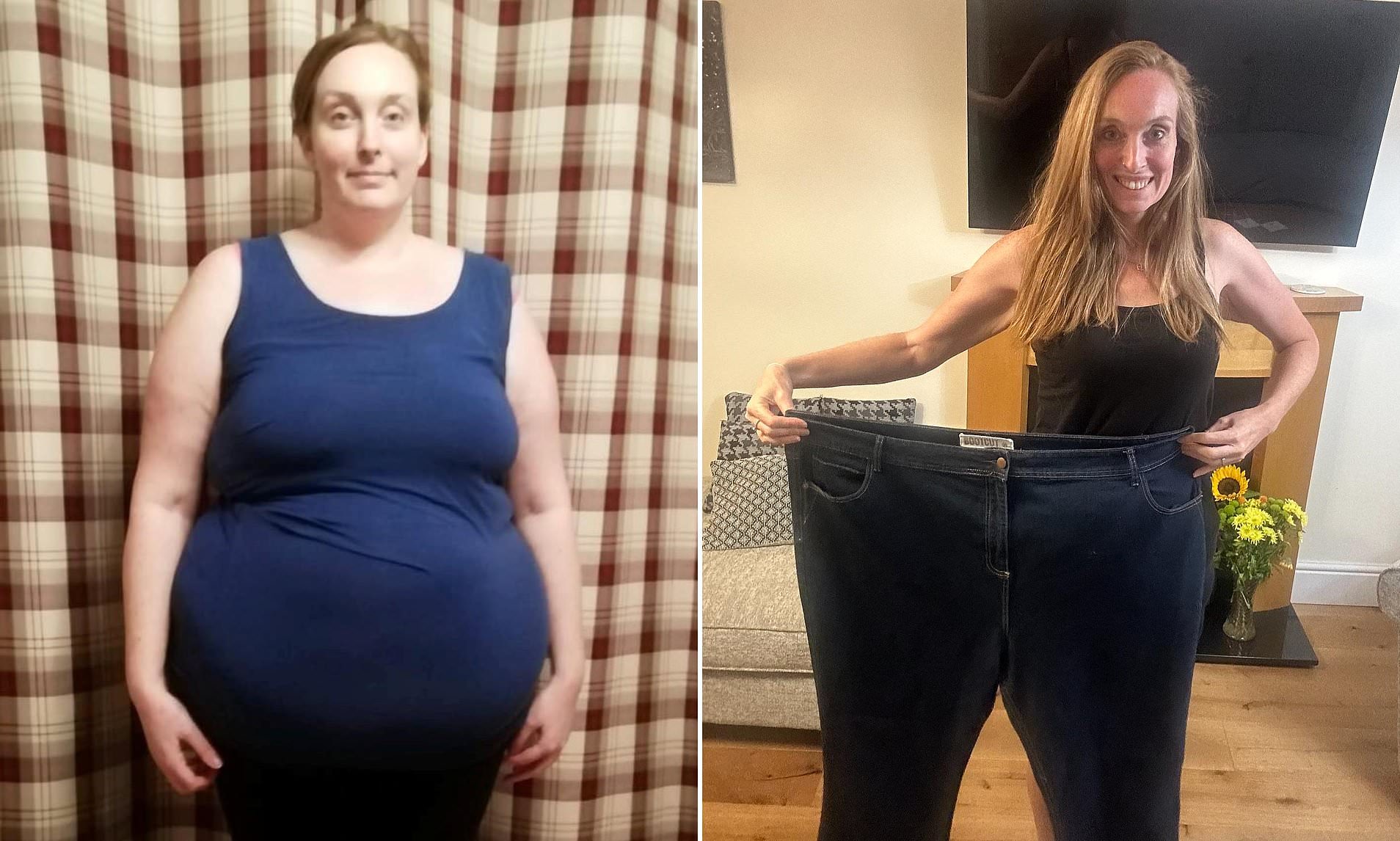 Mother, 40, loses 12 stone without fat jabs after being escorted off of ...