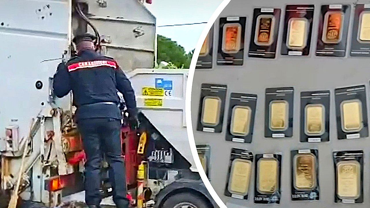 Italie : il jette des lingots d'or par erreur, la police l'aide à les ...