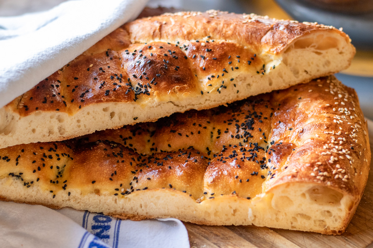Turkish pide bread - Ramazan pidesi