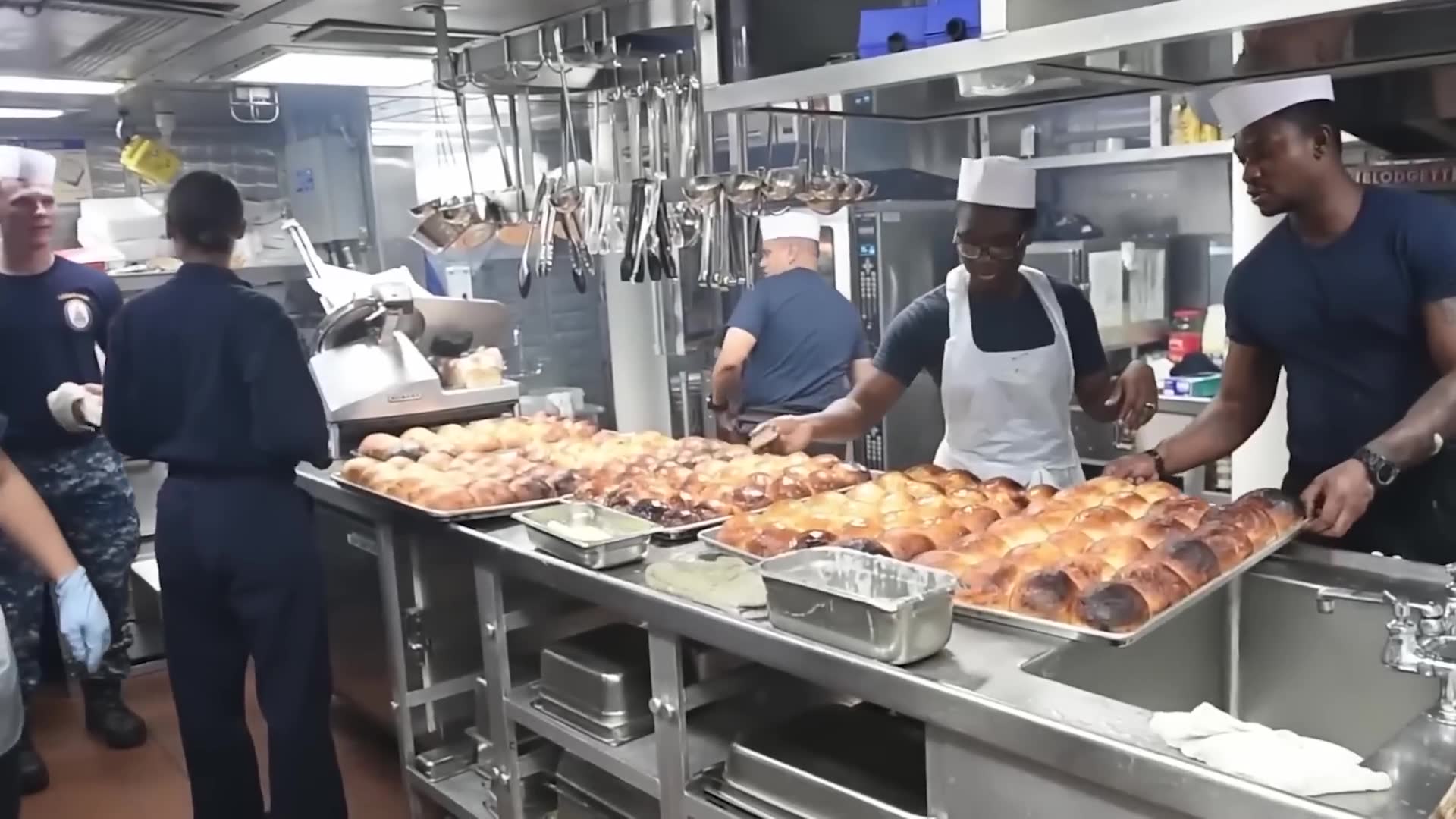 Food preparation aboard Columbia-class submarine