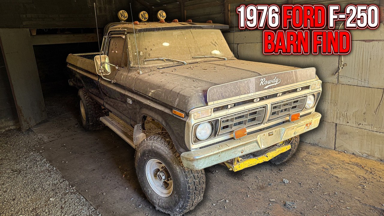 Abandoned Ford F250 Highboy discovered in barn after 18 years