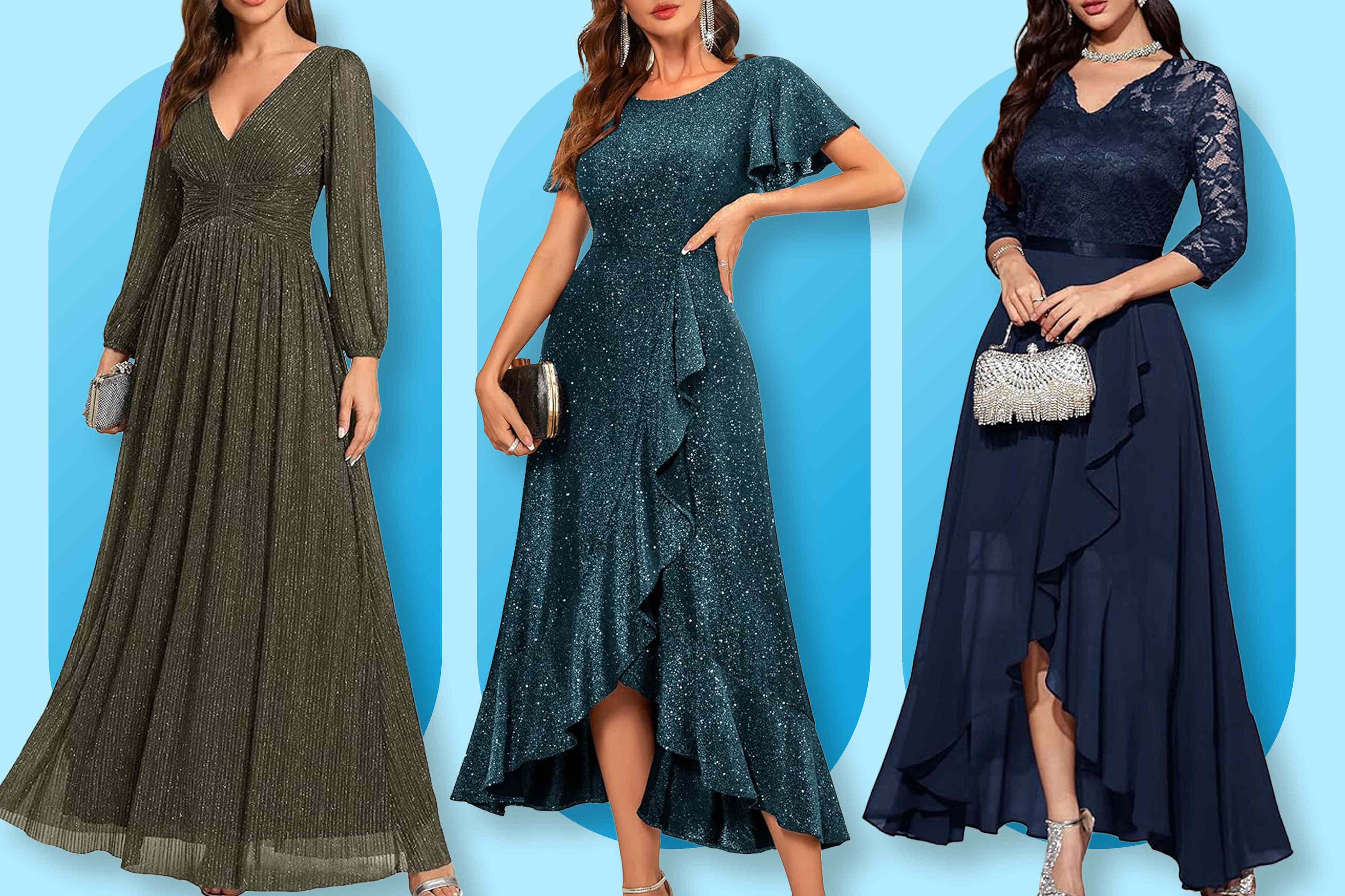 These glam dresses are dance-ready and full-coverage enough for winter ...