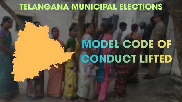 Model Code of Conduct lifted after Telangana Municipal election process