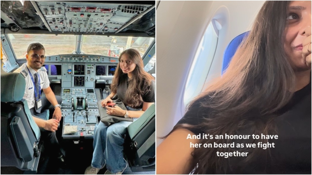IndiGo pilot leaves wife blushing with surprise welcome announcement on ...
