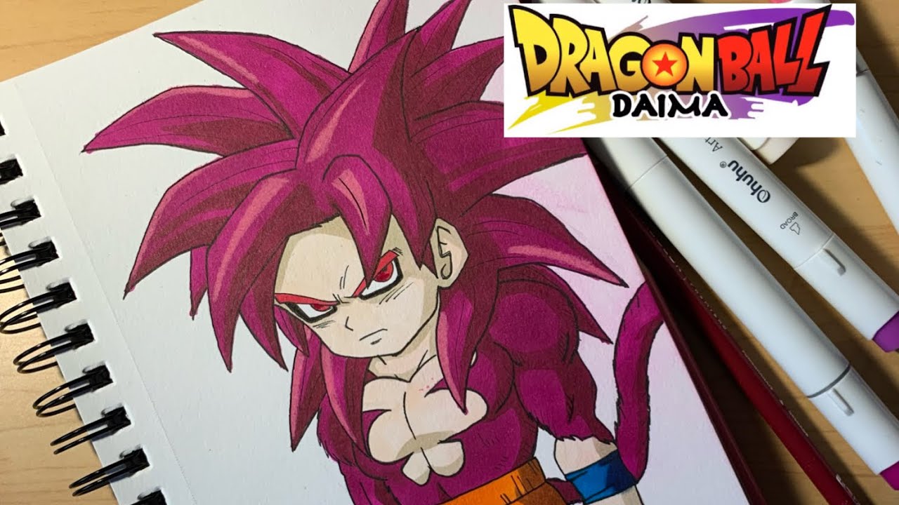 Drawing Goku SSJ4: Dragon Ball Daima art process
