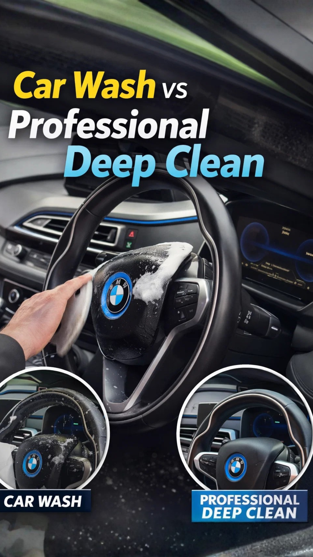 Car wash vs professional deep clean detailing ASMR