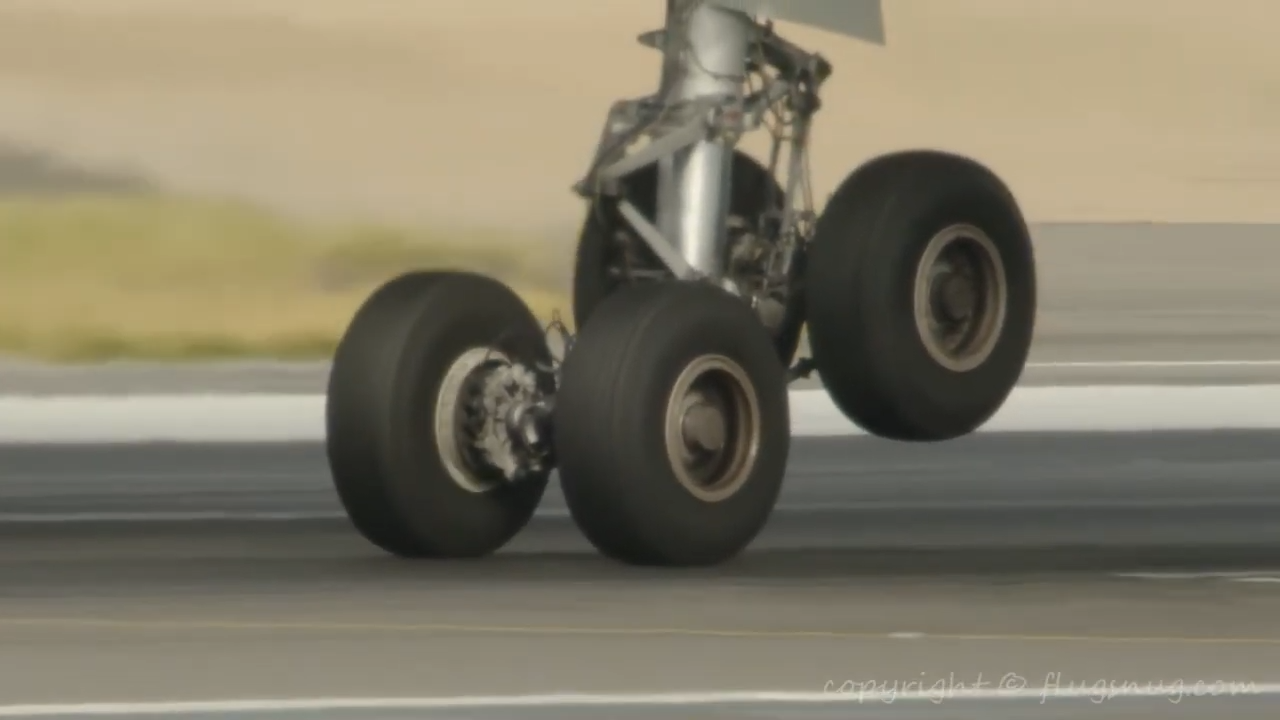 What really happens when plane tires hit the runway at 150 mph