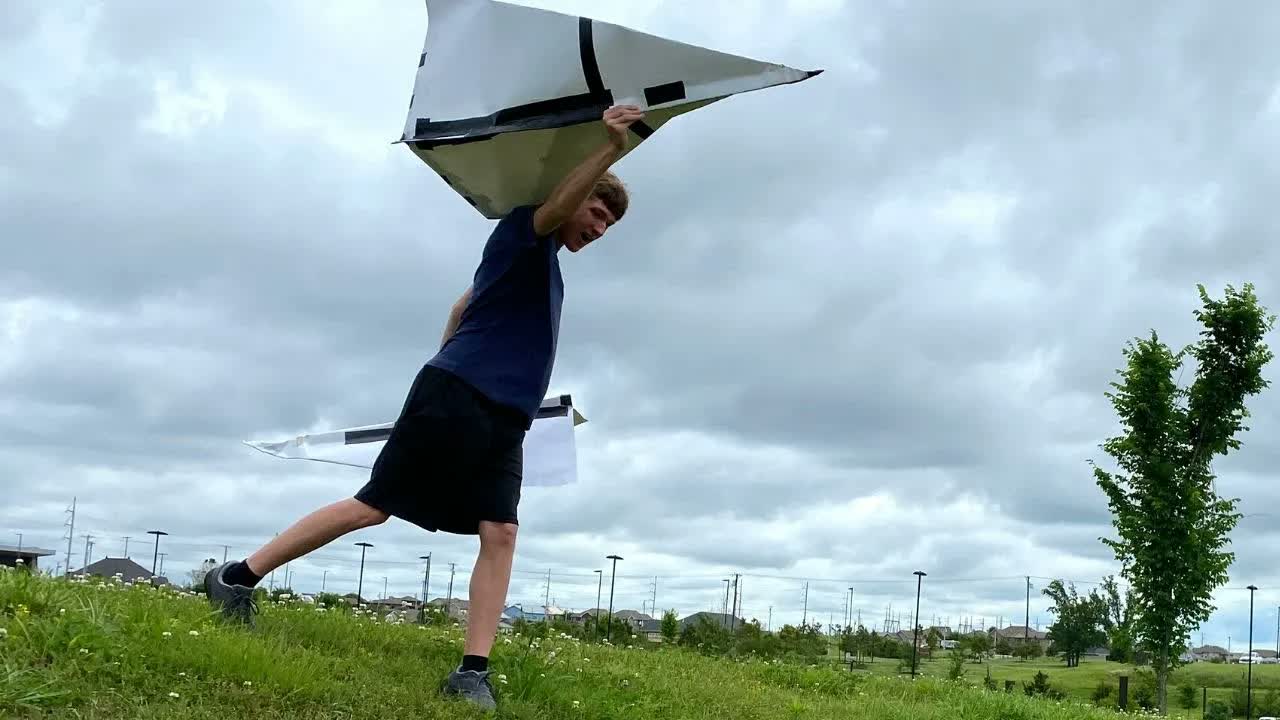 The giant paper airplane launch