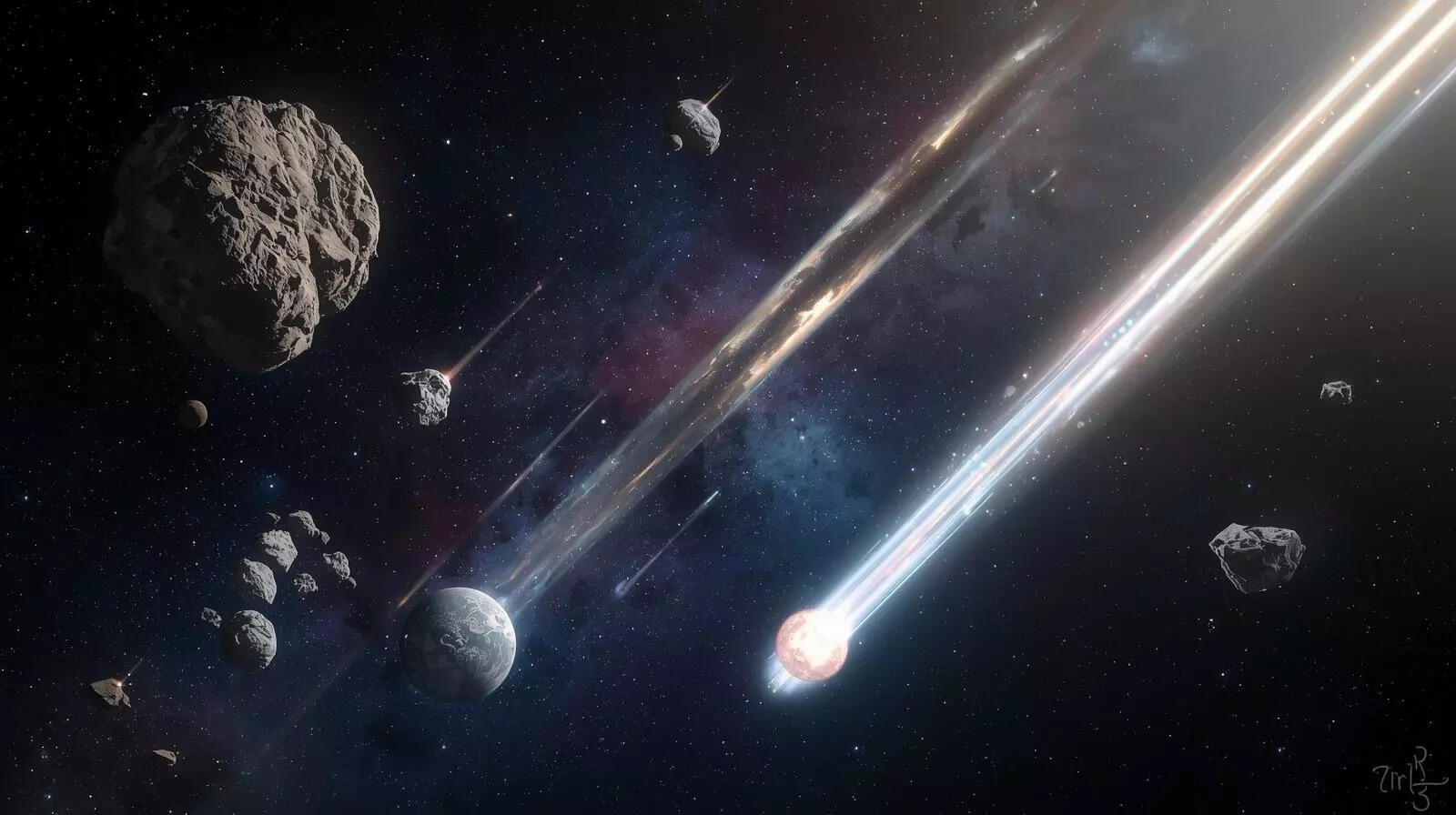 What is the difference between asteroids, comets, and meteors?