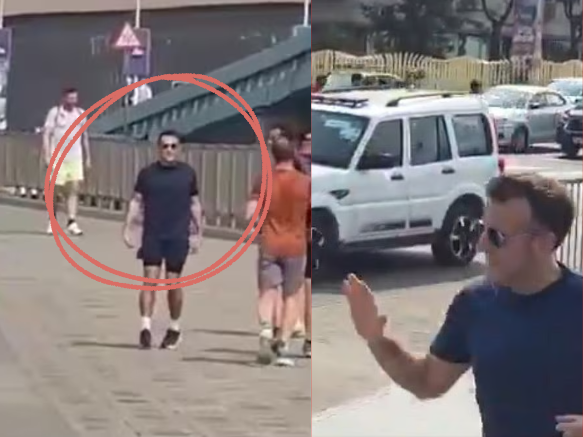 Watch: Macron’s Marine Drive jog turns heads, French president kicks ...