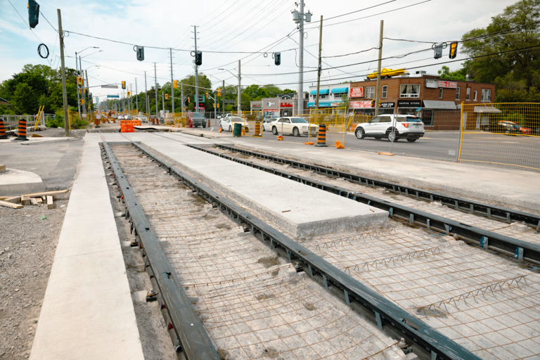 Large portions of Hurontario LRT track still not laid, intersections ...