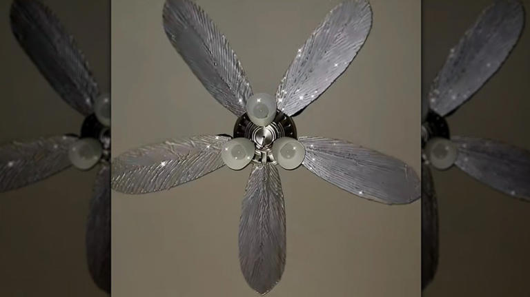 The crafty DIY that turns your ceiling fan blades into a statement piece