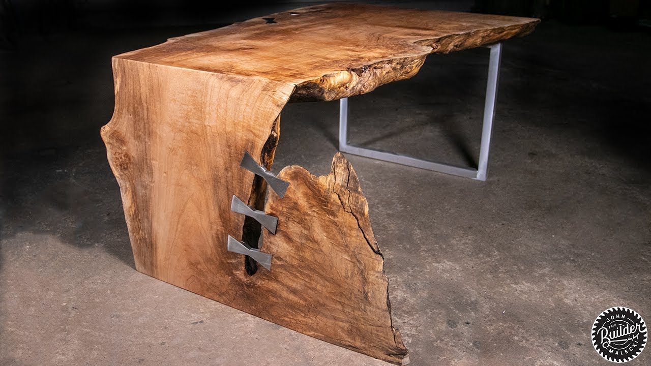 Building a live edge waterfall table