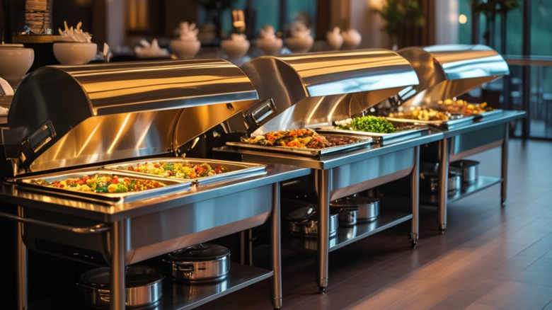 If a buffet refills their food like this, get out fast
