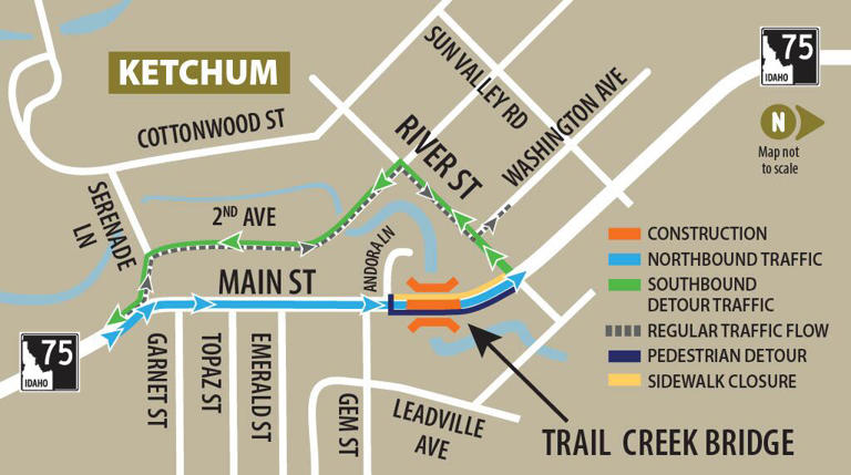 New stop sign configuration affects State Highway 75 in Ketchum