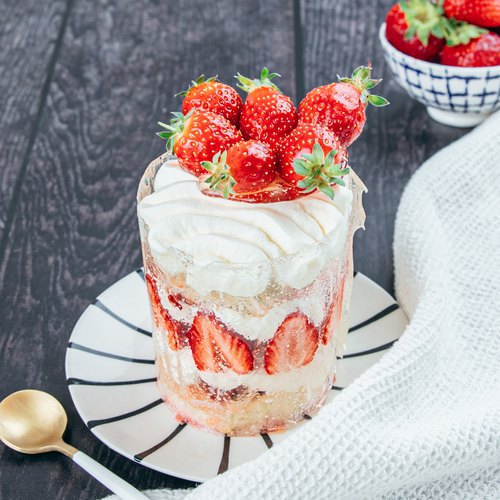 Strawberry jam jar