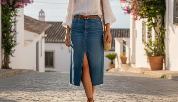 Modern denim midi skirts that elevate everyday styling on Amazon