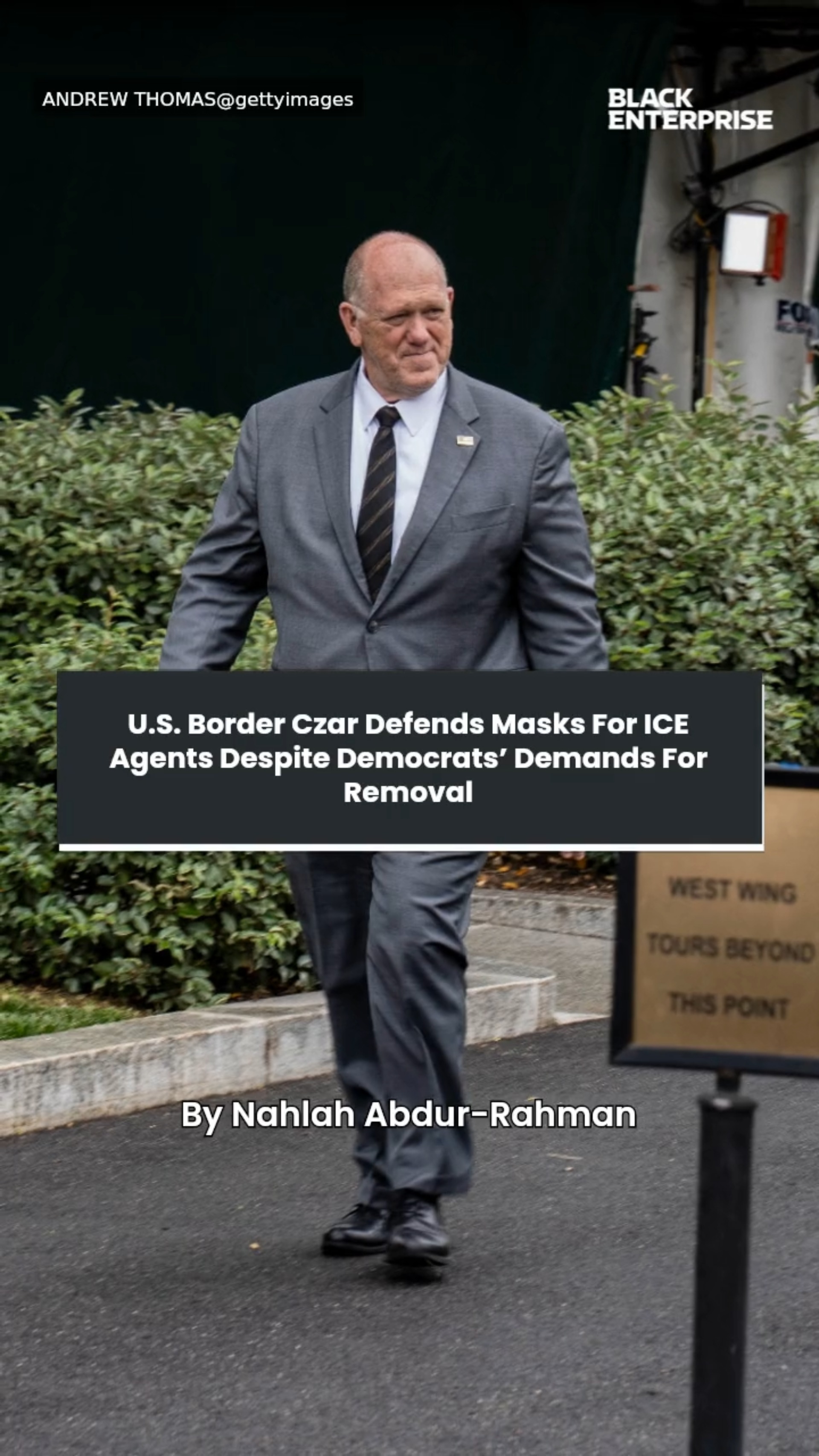 US border czar defends masks for ICE agents despite Democrats' demands ...