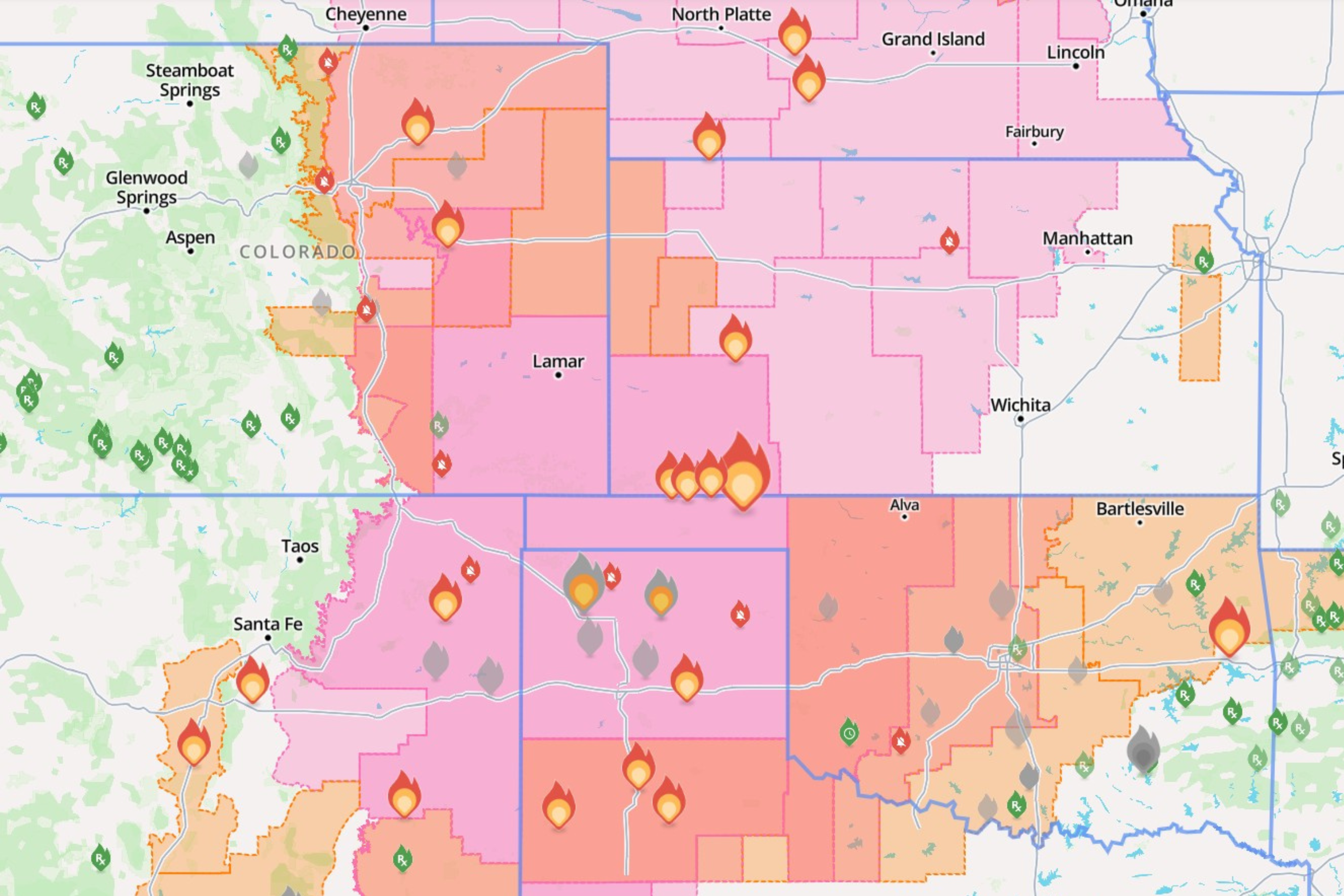 Wildfire map shows blazes across Oklahoma, Kansas as evacuations ordered