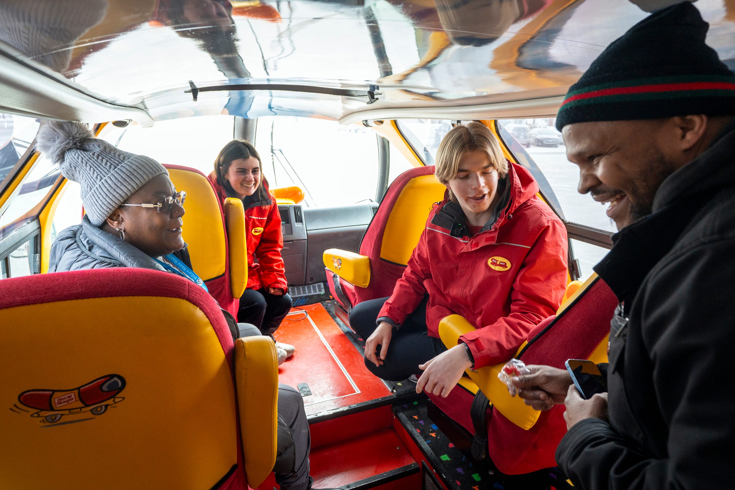 Inside a ride in iconic Oscar Mayer Wienermobile as it tours Detroit