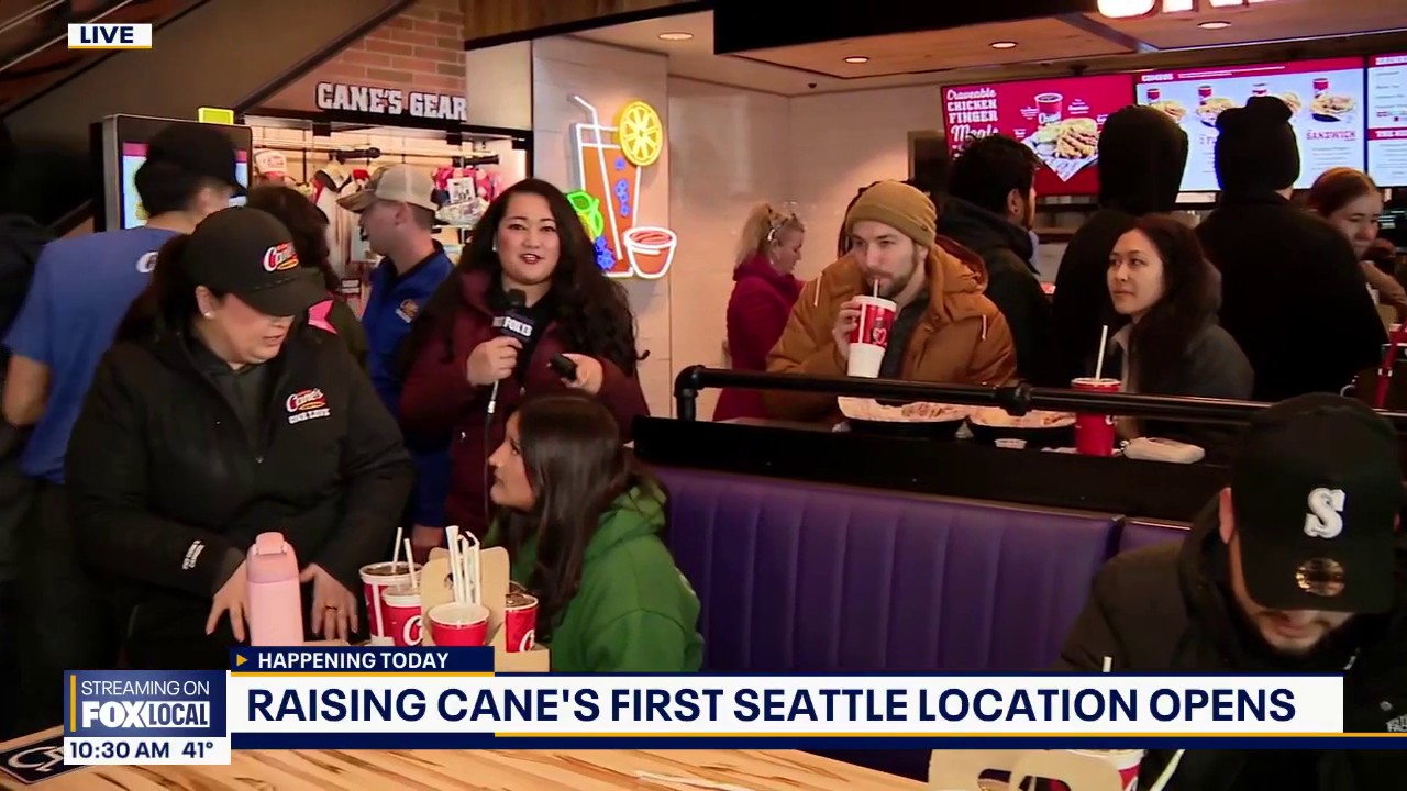 Raising Cane's first Seattle location opens: A look inside