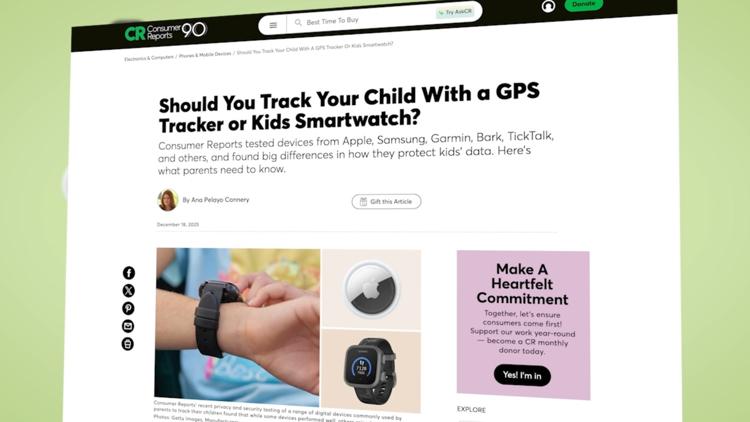 Consumer Reports rates kids smartwatches & GPS trackers for kids