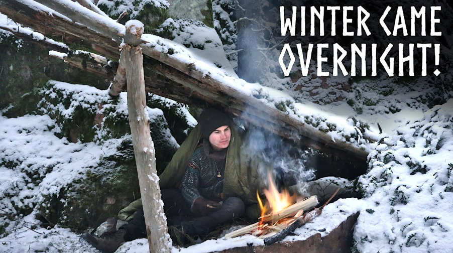 How I built a cozy bushcraft shelter for winter survival