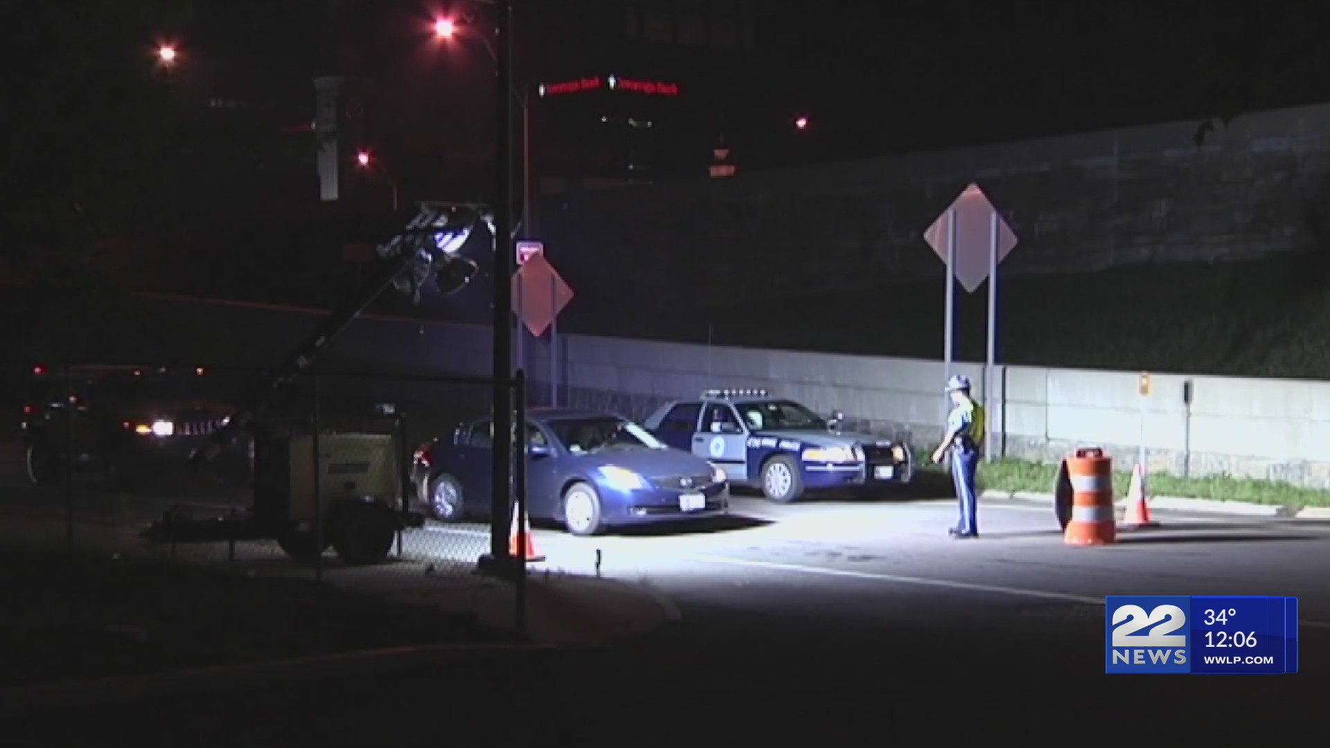State police DUI checkpoint in Hampden County